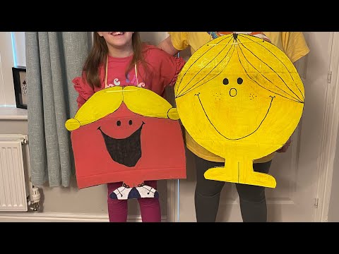 HOW WE CREATED HOME MADE WORLD BOOK DAY COSTUMES FOR MR MEN LITTLE MISS SUNSHINE & MISS CHATTERBOX