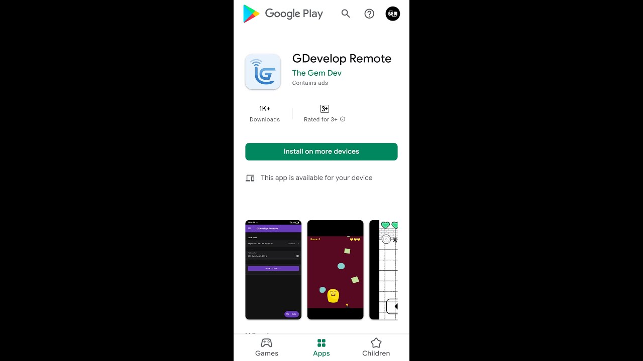 GDevelop Remote - Take a look at this GDevelop tool - #gdevelop #shorts #gamedev #tools