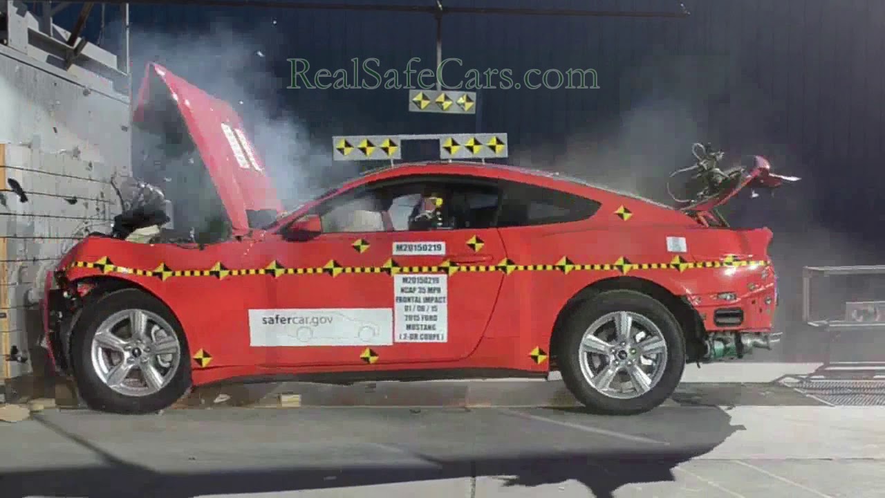 Ford Mustang (2015-2019) Crash Tests (Side-Pole, Front, Side)