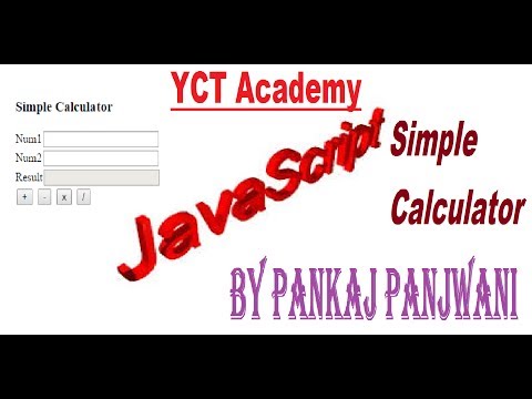 Learn Javascript By Pankaj Panjwani Simple Calculator Program In Hindi ...