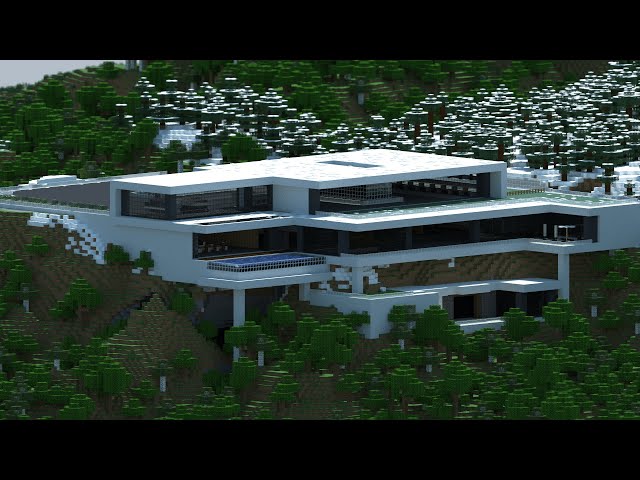 Minecraft Modern Mountain House Minecraft Map
