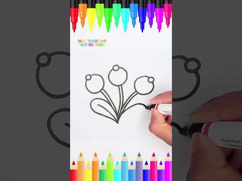 Easy Flower Drawing for Kids | Learn How to Draw Cute Flowers 🌸🌼 #howtodraw #easydrawing #kidsart