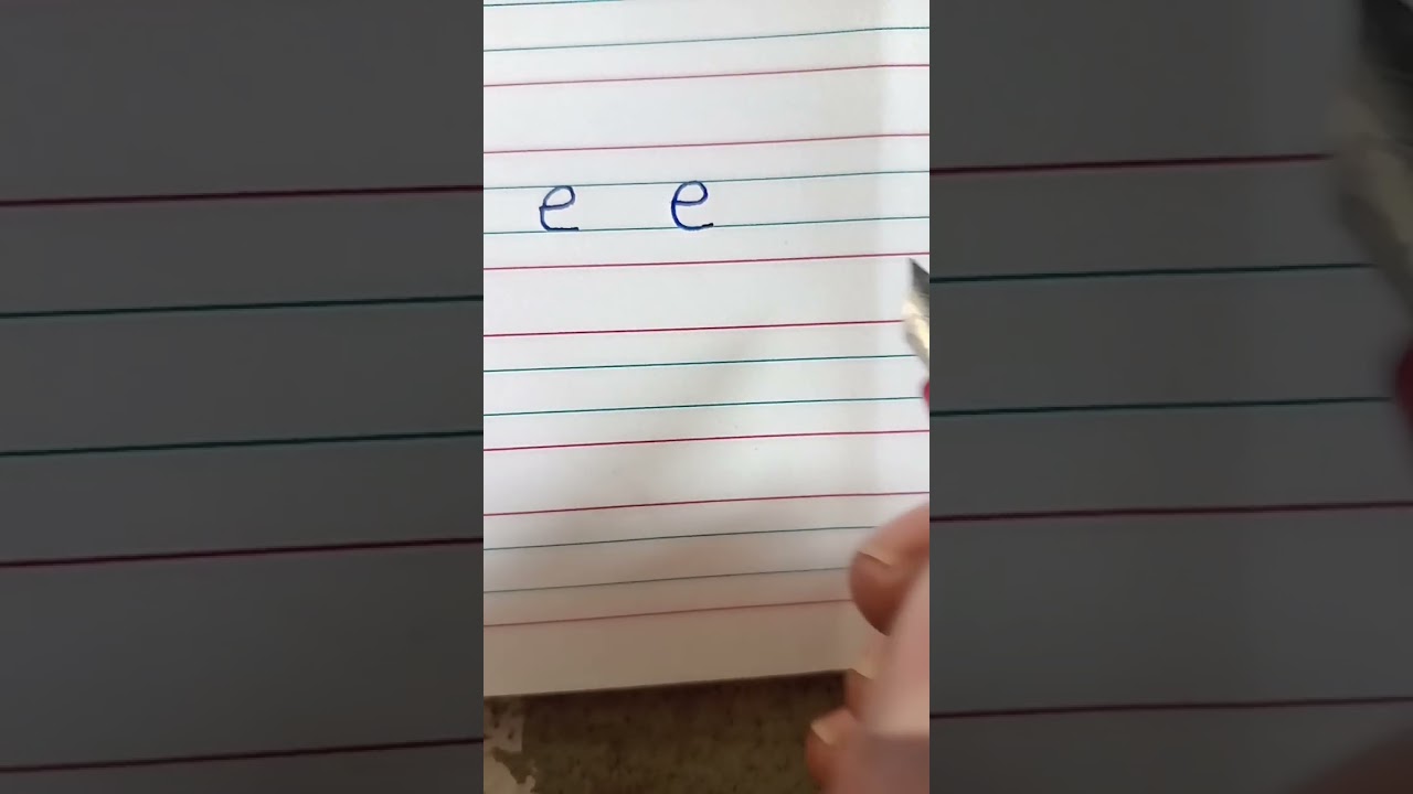 letter e, #alphabet #handwriting #small