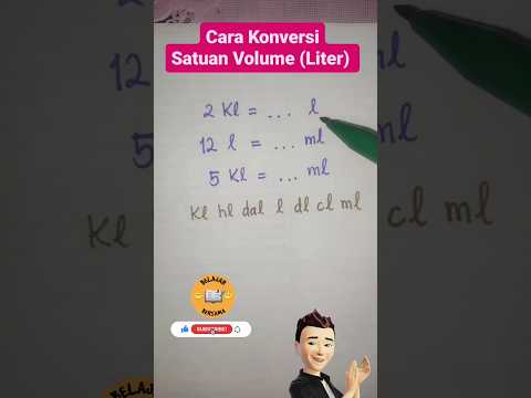 Cara Konversi Satuan Volume (Liter) #shorts
