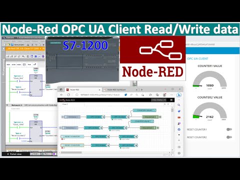 PLC S7-1200 as OPC UA Server and Node-Red as OPC UA Client Read/Write Data