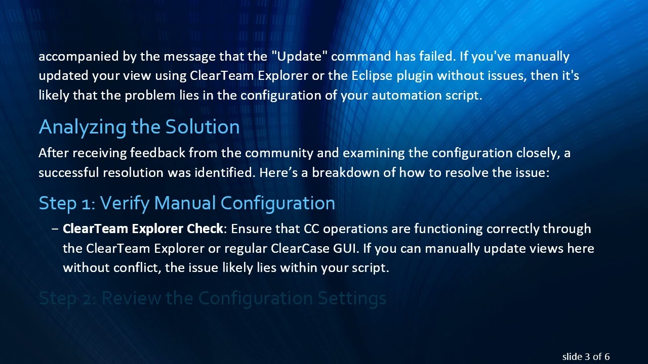 Resolving ClearCase Update Issues on an HTTPS Server Using Java