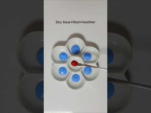 Sky blue+colors=? #guessthecolor #colormixing #satisfyingvideo