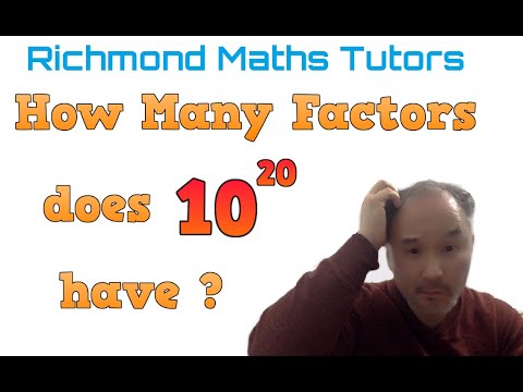 How many Factors does 10 to the power of 20 have ?