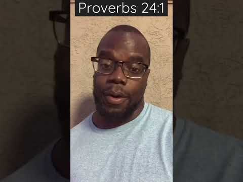 Don’t be envious of evil