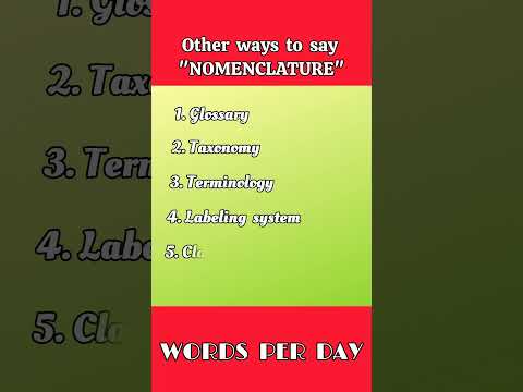 Other ways to say "NOMENCLATURE" #englishlearners #englishlearning #youtubeshorts