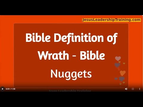Bible Definition of Wrath