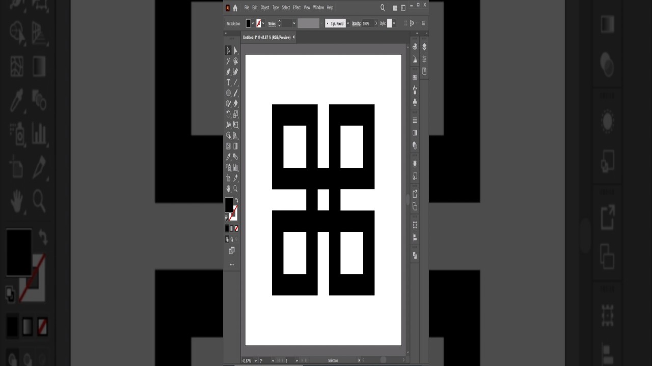 How to Create Monogram logo in Adobe illustrator Step by Step #shorts #illustrator #Monogramlogo
