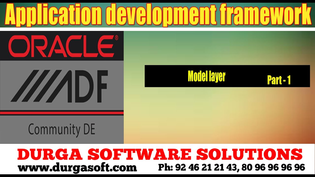 Application development framework(ADF)|| Model layer Part - 1