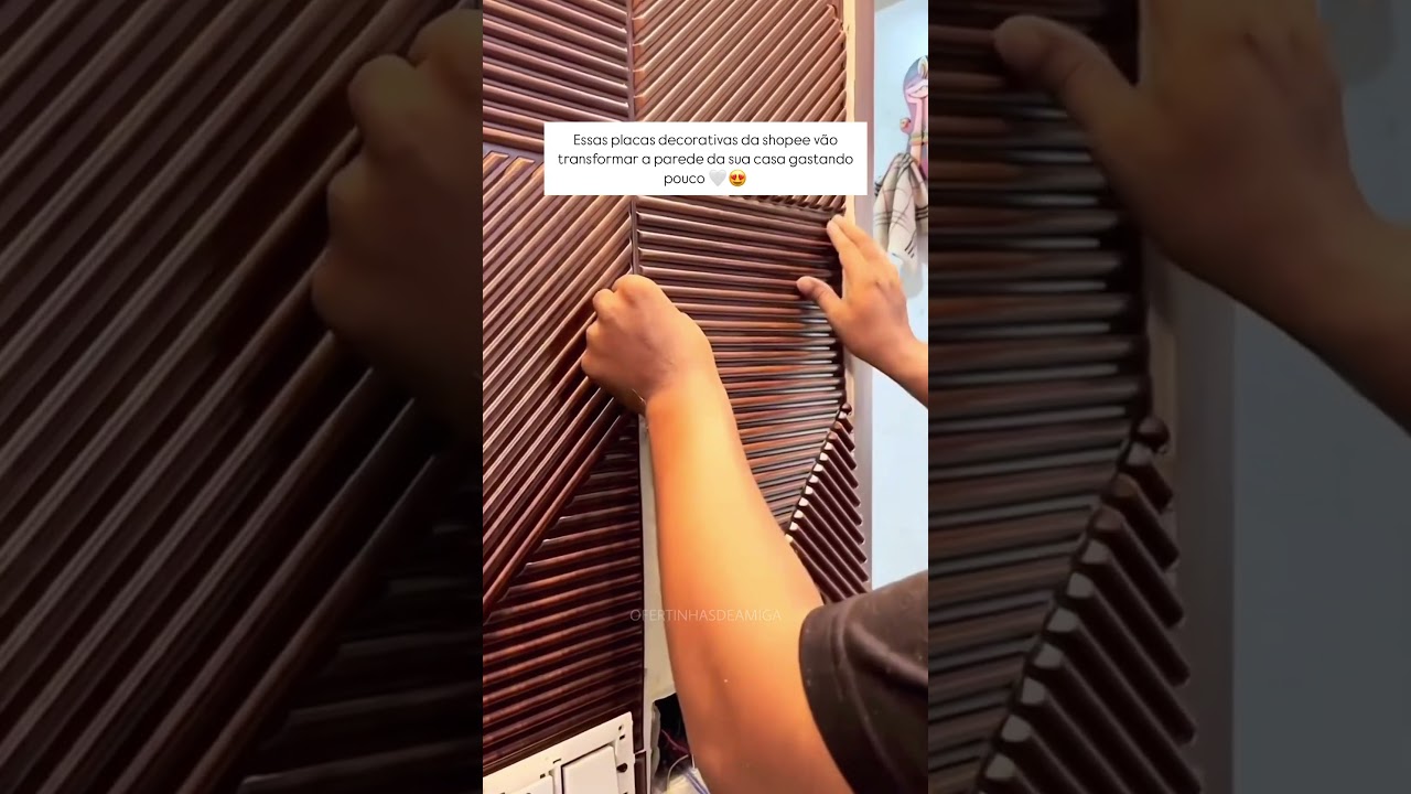 Placas decorativas que vão transformar a sua parede 🤍🤌🏻 #achadinhosdashopee