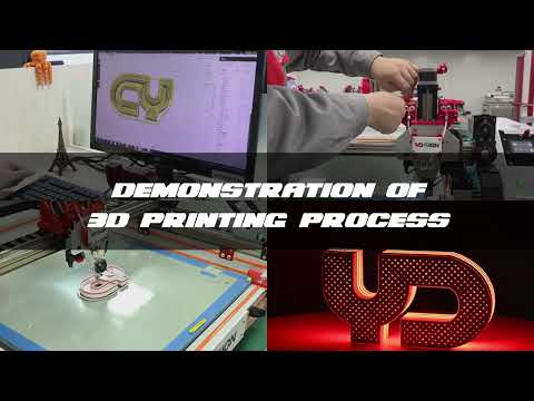 Demonstration of 3D Printing Signage Process