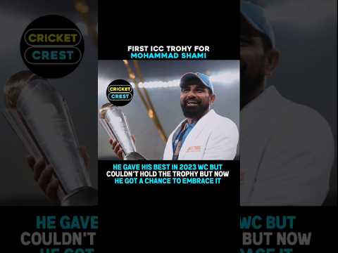 First ICC Trophy for Mohammad shami #shami #championstrophy2025 #champions #teamindia #icc