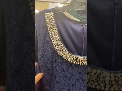 Brand R M Richards, blue dress in Macy’s.
