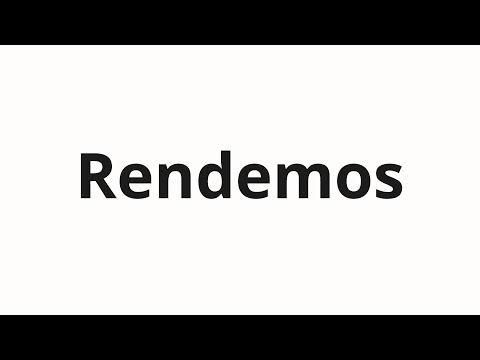 Cara mengucapkan Rendemos
