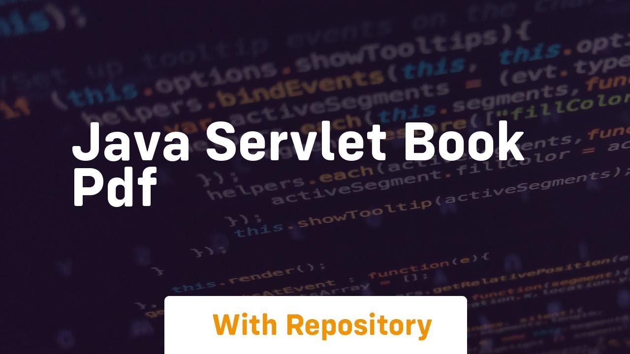 java servlet book pdf