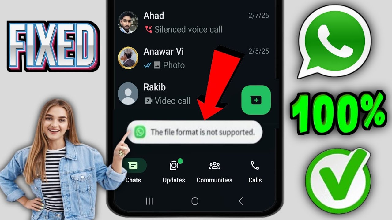 How to Fix WhatsApp The file format is not supported Problem (Update 2025) ||