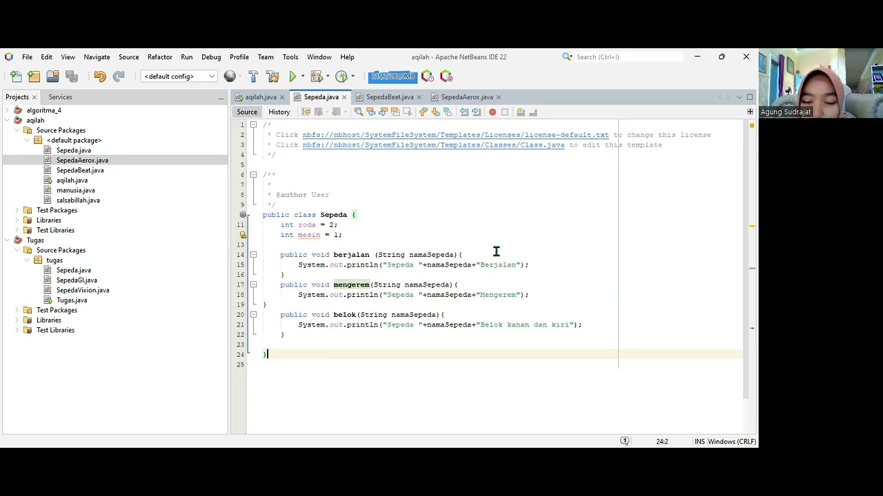 Tugas 13 Algoritma dan Pemrograman : Inheritance Pada Java Part 1 dan 2