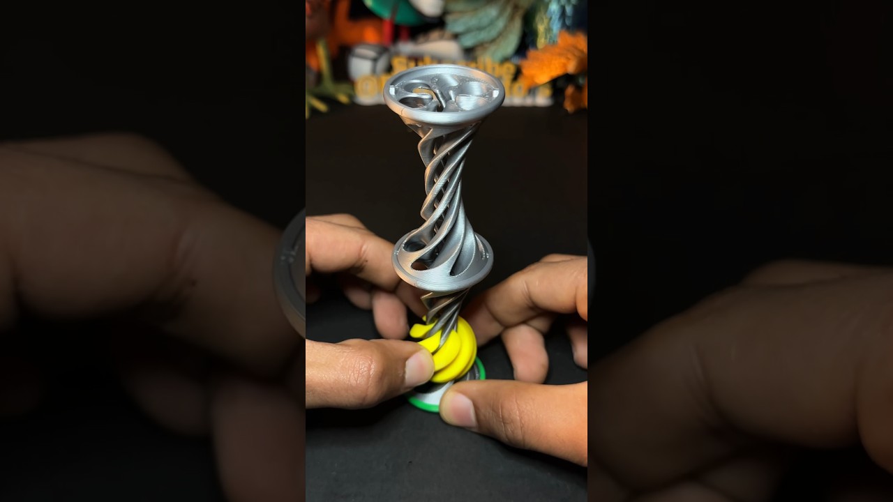 3D-Printed Stackable impossible Passthrough vortex, Play with Toys. #3dprinting #fidget #toys