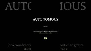 Autonomous #How to pronounce and meaning of the word #learnenglish #vocab #vocabulary #english learn