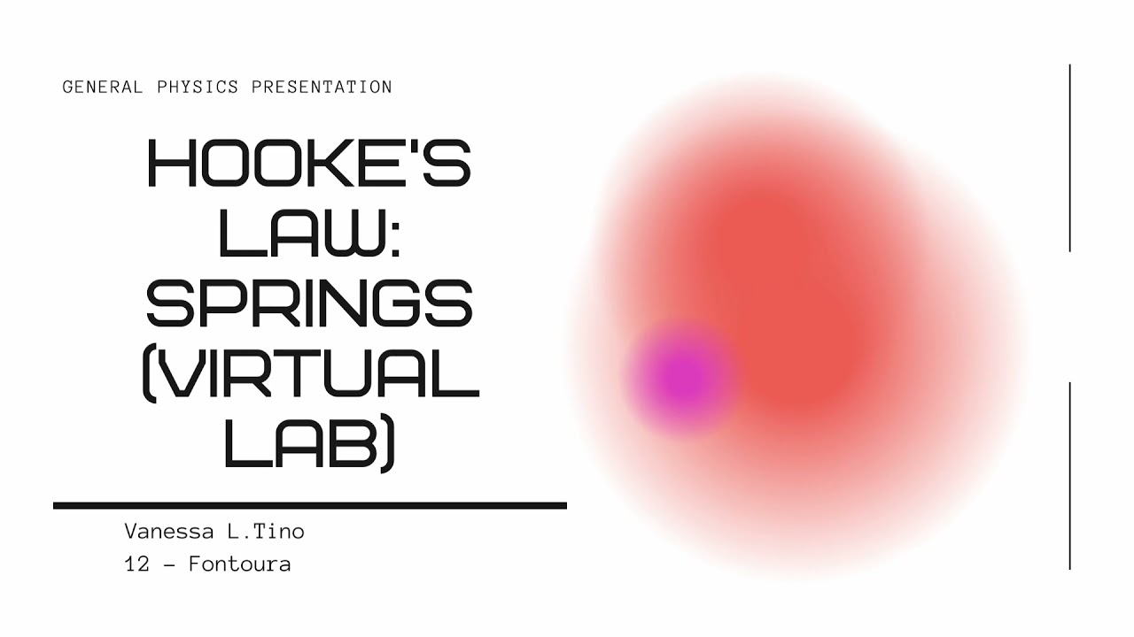 Hooke's Law: Spring (Virtual Lab) | General Physics AAT