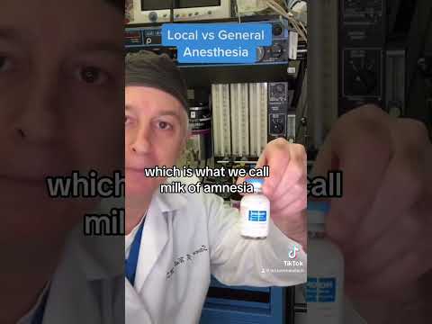 Plastic surgery and various types of anesthesia.