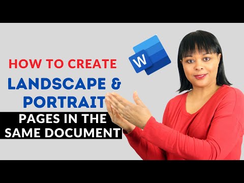 Microsoft Word: Change Page Orientation