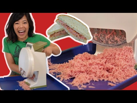 Making Old-Fashioned BOLOGNA SALAD with a Giant THRIFT STORE Grater -- Popeil's Kitchen Magician