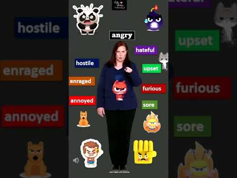 synonyms of angry / daily use vocabulary words
