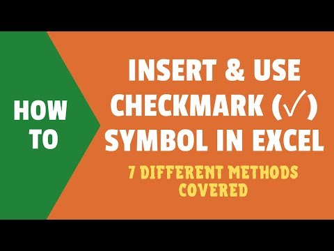 Insert a Check Mark (Tick ✓) Symbol in Excel (using Shortcut, Formula, VBA and more)