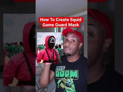 How To Create Squid Game Guard Mask #craft #shorts #squidgame