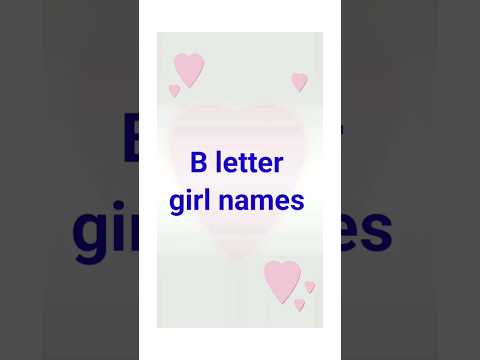 b letter baby girl names