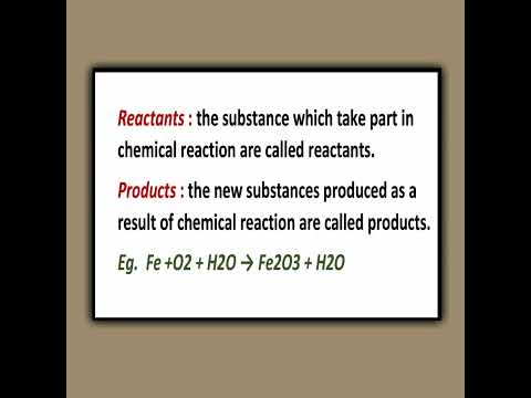 Define Reactants and Product || #trendingshorts #chemicalreaction || Class 10 Chemistry