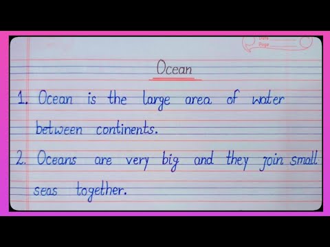 10 Lines Essay On Ocean In English l World Ocean Day l Calligraphy Creators l Save Ocean l 8 June l