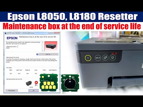 Epson L8050 l8180 C9345 L15150 L15160 maintenance box how to replace by adjustment program MCT TECH