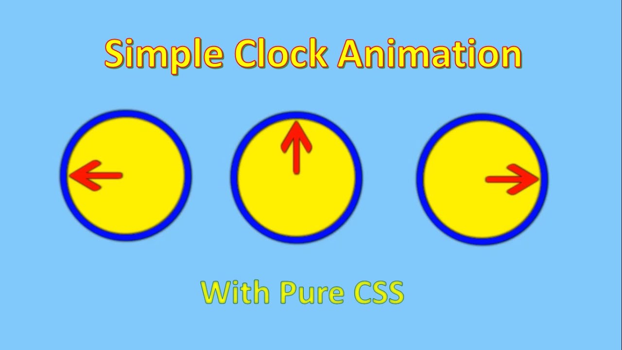 Clock Animation With Pure CSS | Simple CSS animation Tutorial