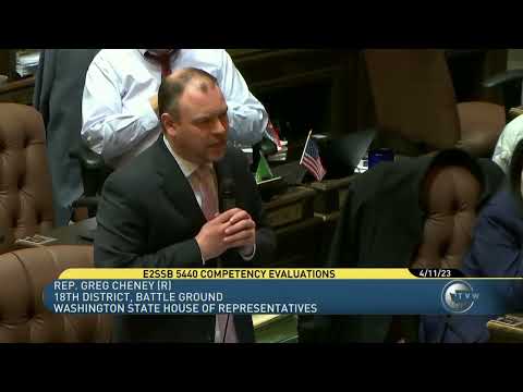Rep. Greg Cheney delivers floor speech on Senate Bill 5440 (competency evaluations) | April 11, 2023