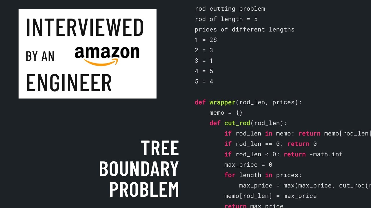 Python interview with an Amazon engineer: Tree boundary problem