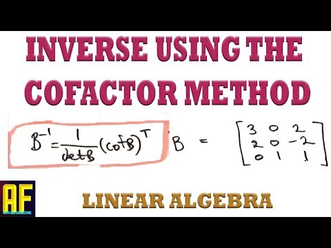 Using the Cofactor Method to Solve for the Inverse of a Matrix - Linear Algebra