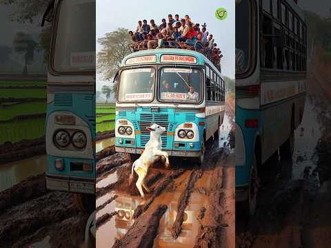 baby calf saved a passenger bus from explosion #cow #humanity #animals #pets #cartoon #funny