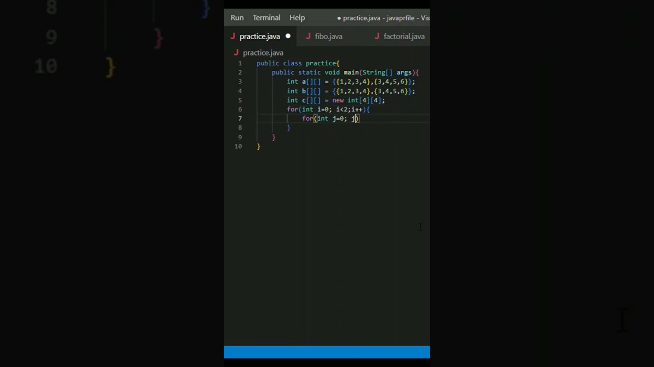 Matrix Addition in Java.. #shorts #java #programming