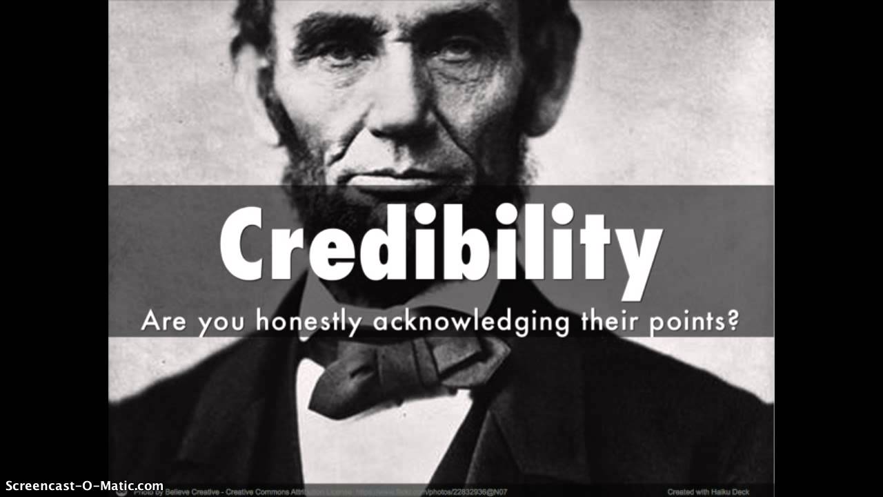 Elements of an Effective Argument: Credibility (acknowledgment)
