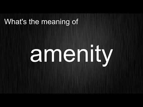 What's the meaning of "amenity", How to pronounce?