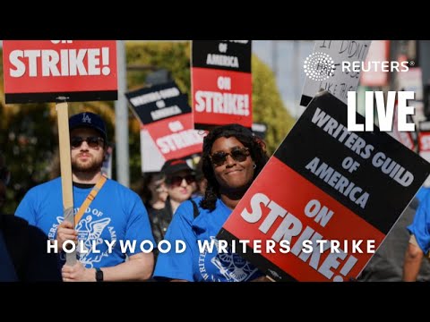LIVE: Day two of a Hollywood writers strike in Los Angeles