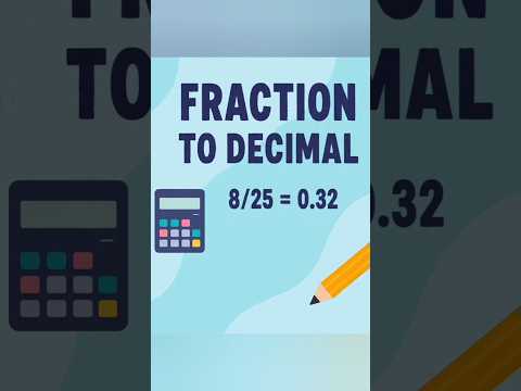 Fraction to Decimal - 8/25 | | Decimal Conversion|#MBSZ1 #viral #popular #shorts #islam
