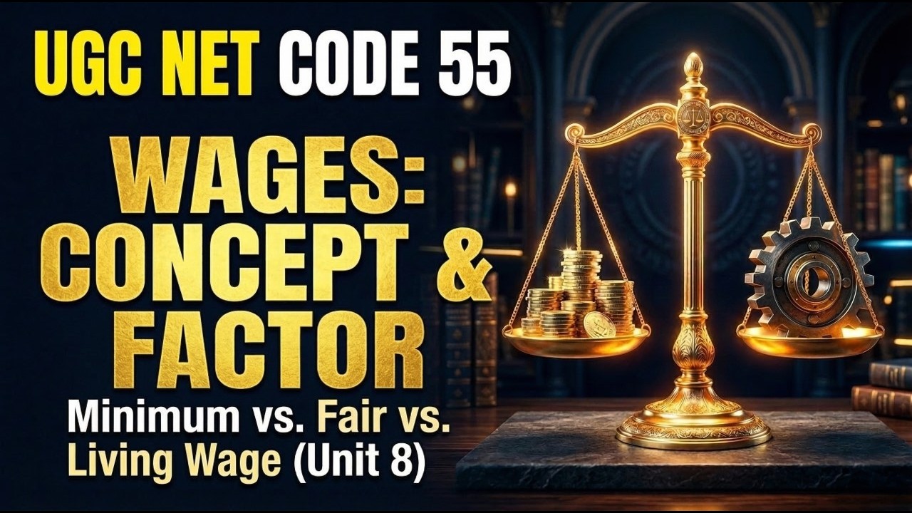 Wages: Concept, Classification & Factors | UGC NET Code 55 (Unit 8)
