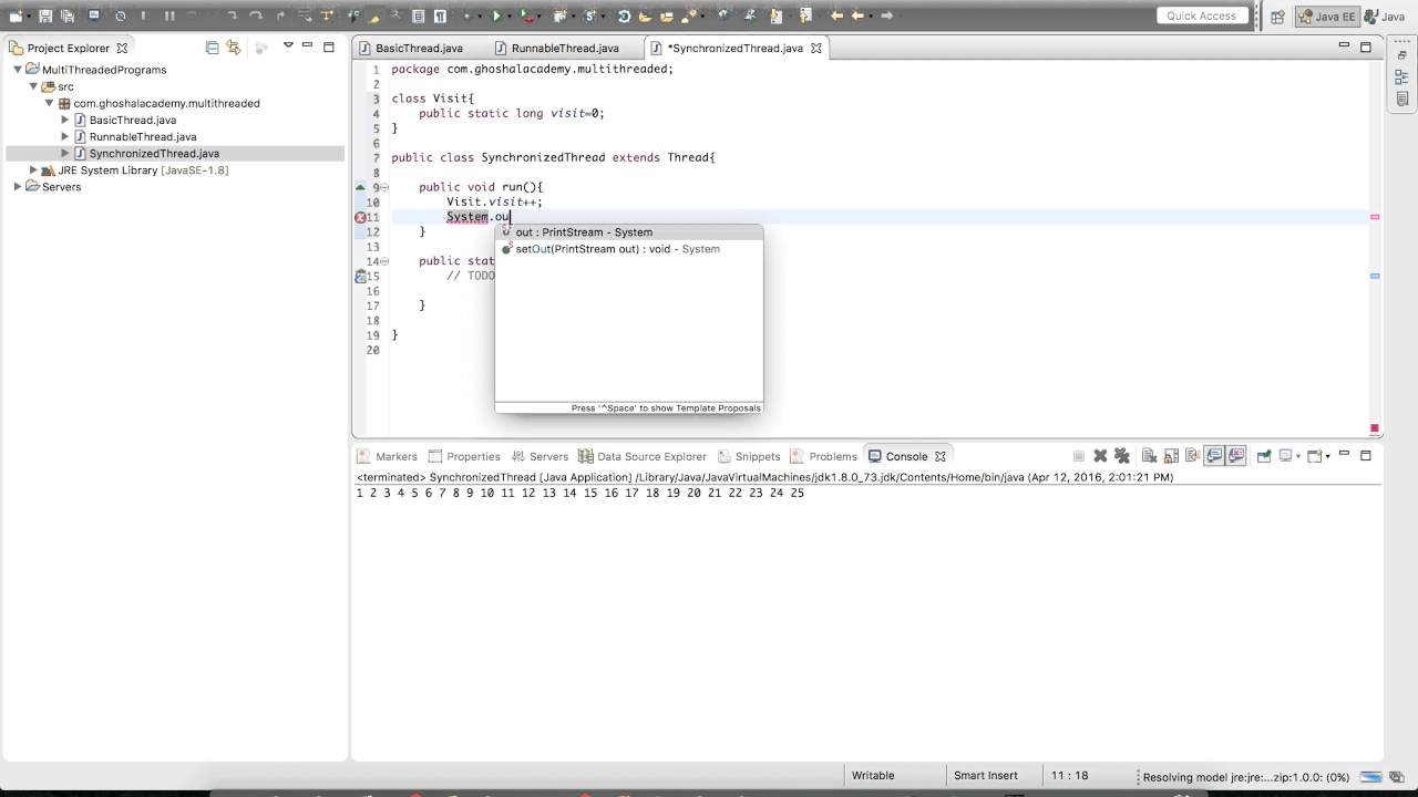 Java Multithreaded Part 3 - Synchronized blocks